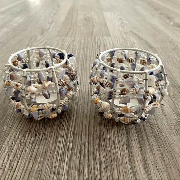 Source Unknown | Accents | Beachy Shell Tea Light Candle Holders | Poshmark